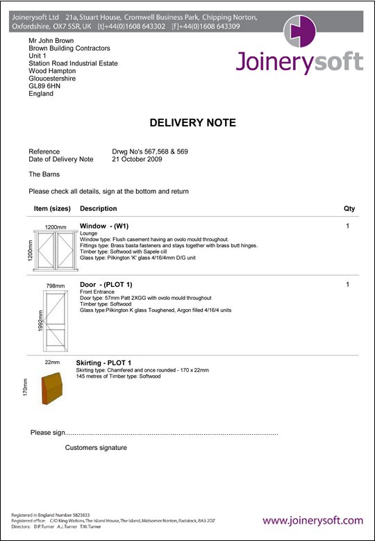 Delivery Note